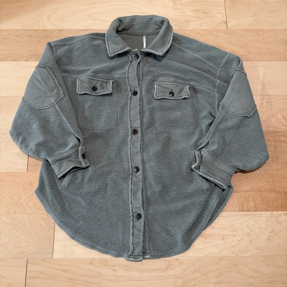 Free People | Jackets & Coats | Free People Ruby Shacketbohooversized ...